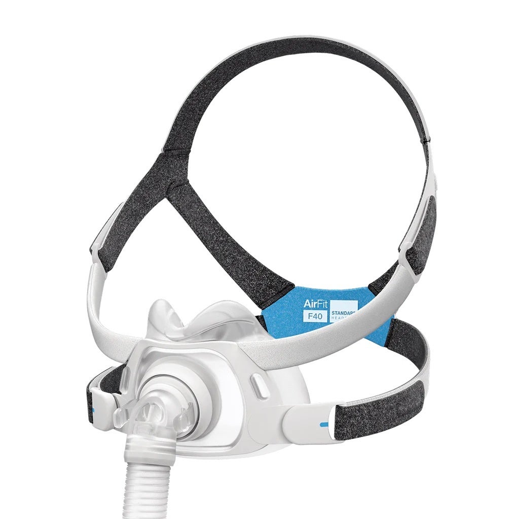 ResMed AirFit F40 Full Face Mask - Minimalist, Under-the-Nose Fit ...