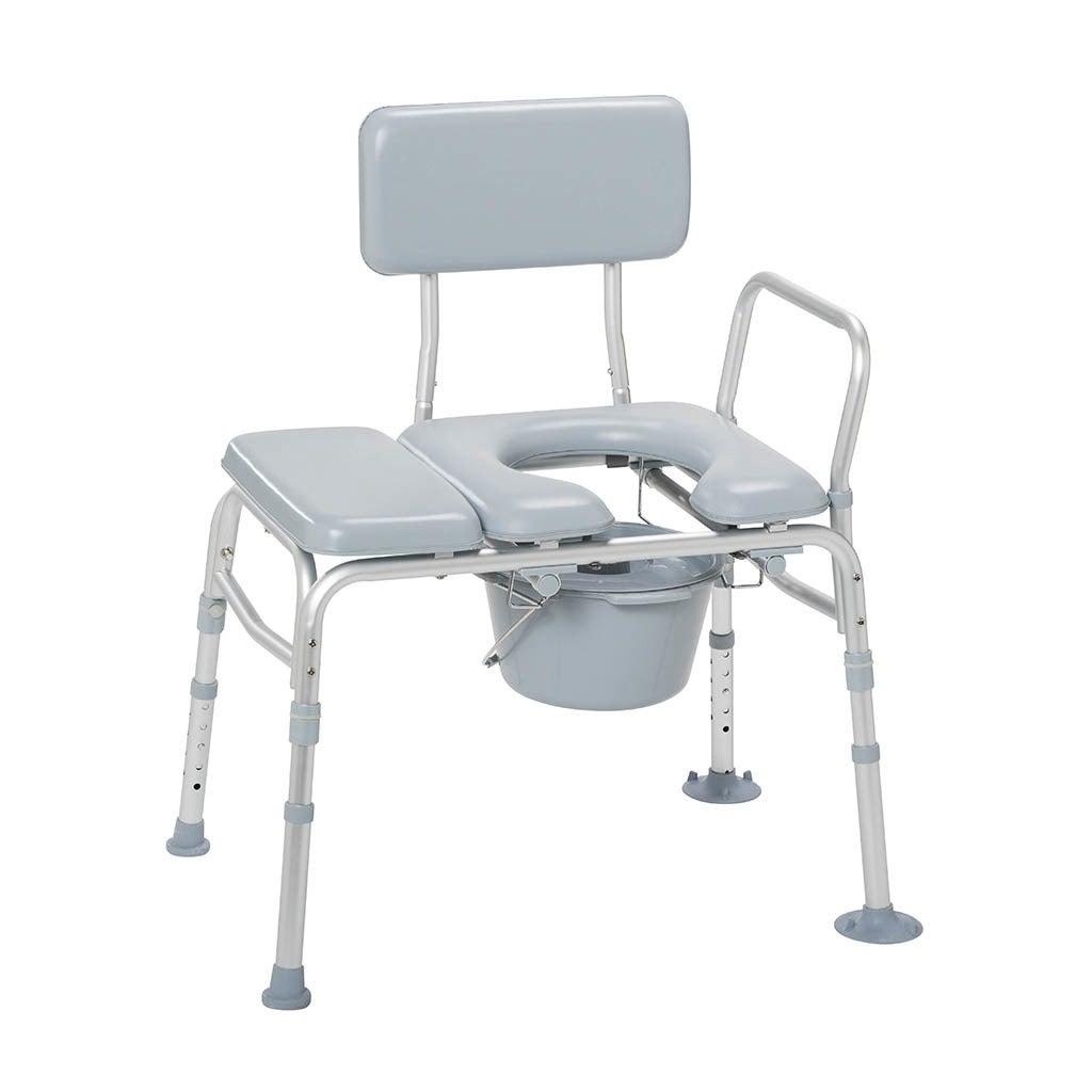 Drive Combination Transfer Bench and Commode with Padded Seat | ACTIN ...