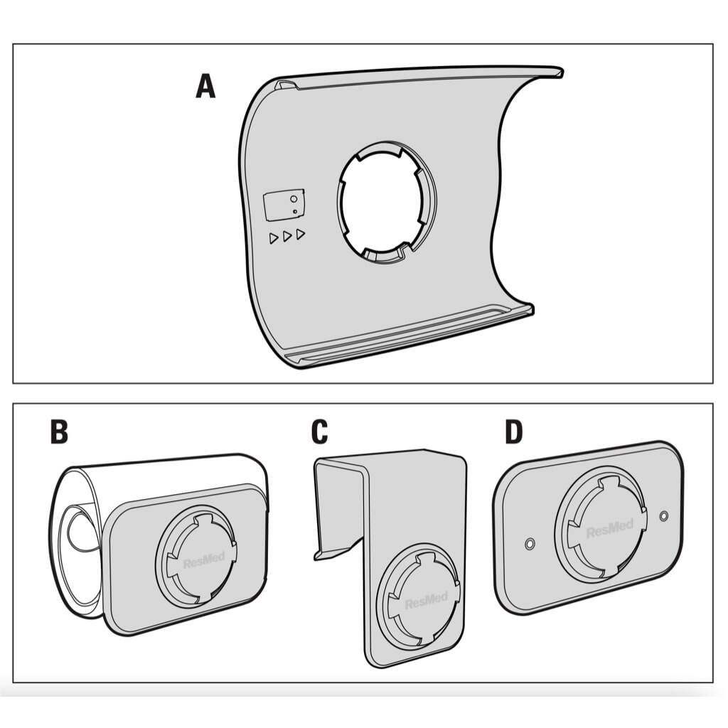 ResMed AirMini Mount System - Secure and Convenient CPAP Mounting ...
